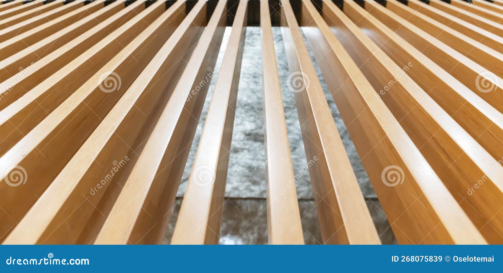 Vertical Shape Wood Material and Black Aluminum Interior Work Stock ...