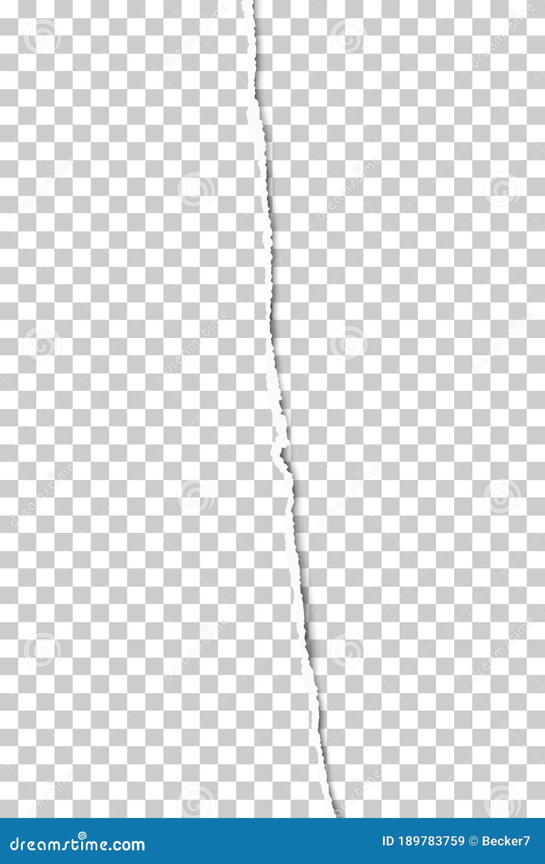 Vertical Sheet Of Transparent Paper Teared From Top To Bottom Placed On ...