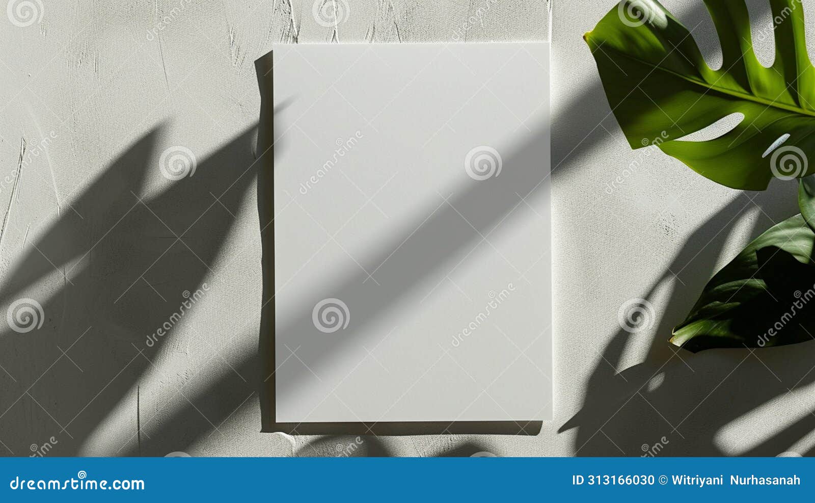 Vertical Sheets Of Textured White Paper On Soft Gray Table Background ...