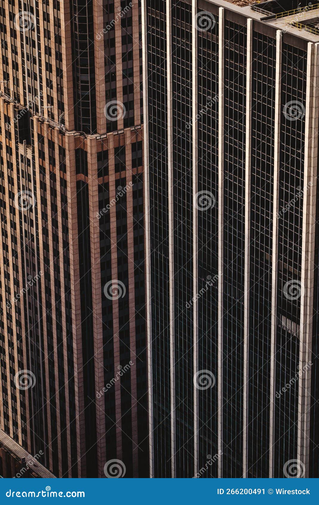Vertical Shot of an Abstract High-rise Building in New York Editorial ...
