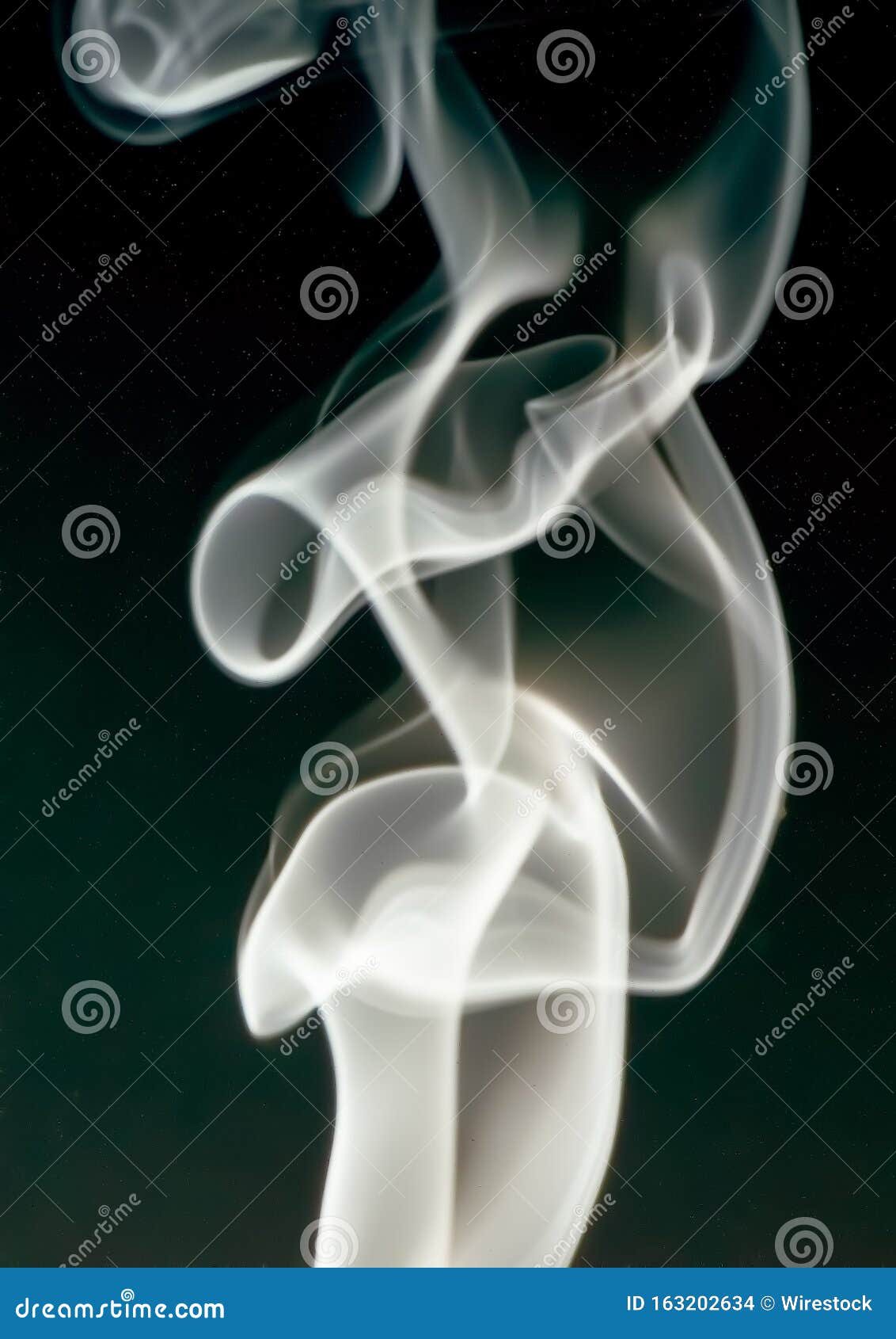 Vertical Shot of Abstract Smoke on Black Background - Perfect for a ...