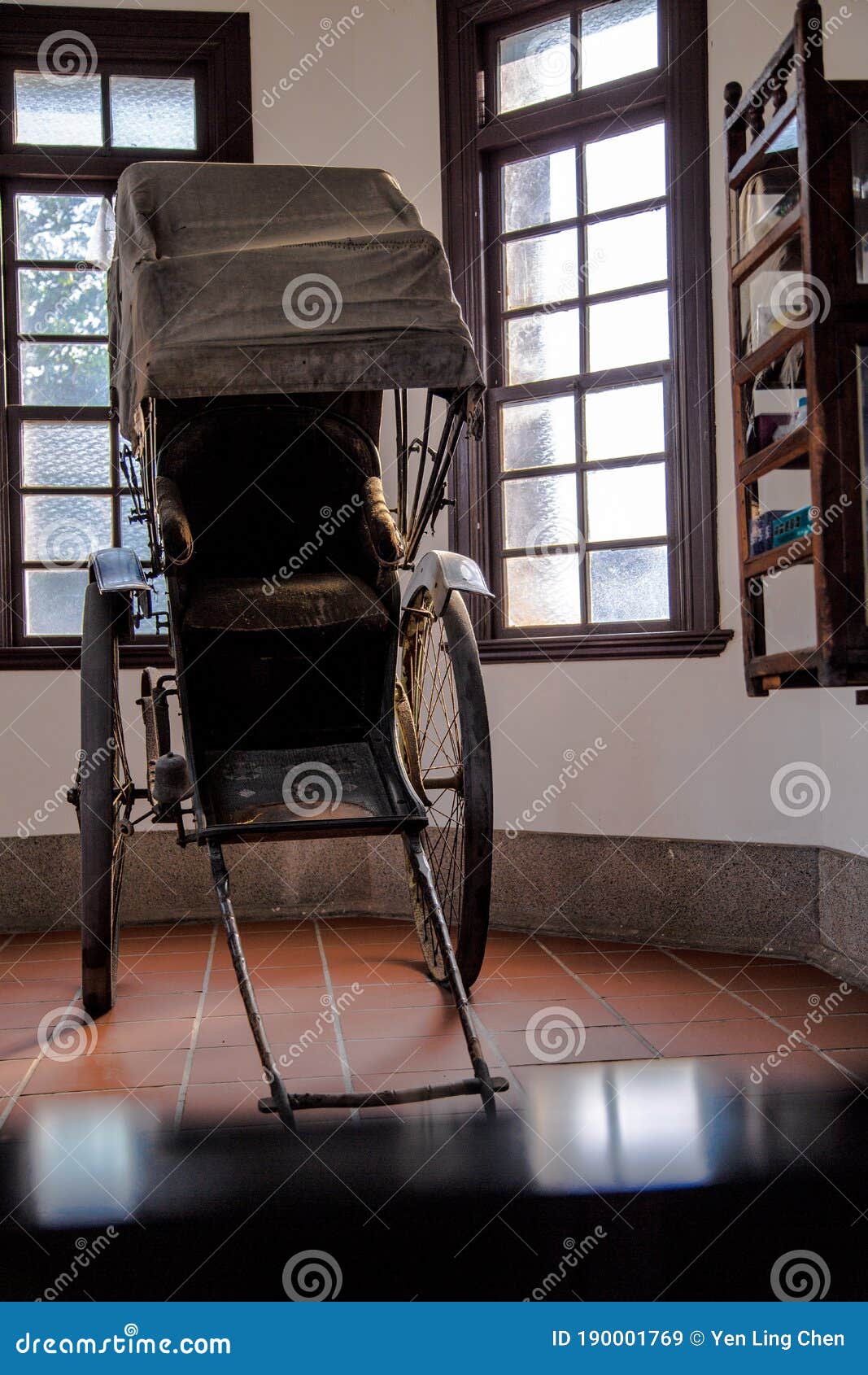 Vertical Shot of Ancient Rickshaw Displayed by the Window Editorial ...