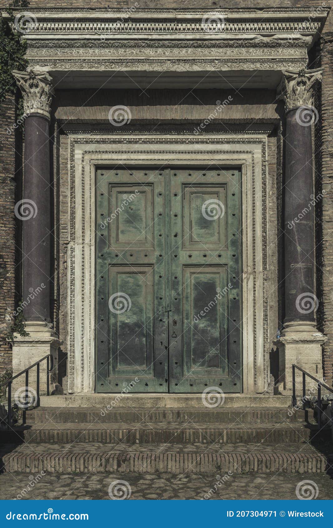 Vertical Shot of an Ancient Roman Doors Stock Image - Image of ...