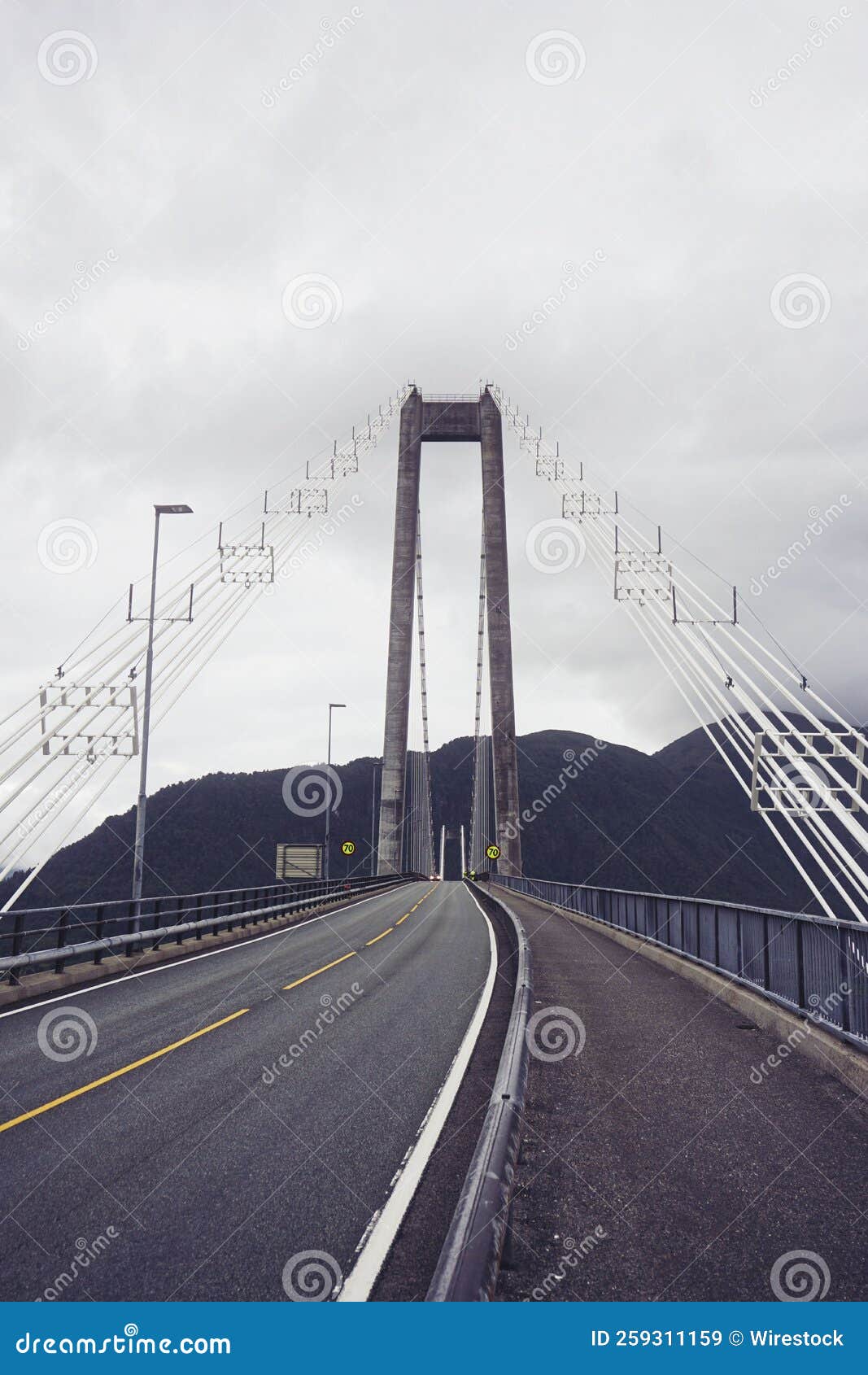 Vertical Shot of the Architecture of a Modern Empty Bridge in Norway on ...