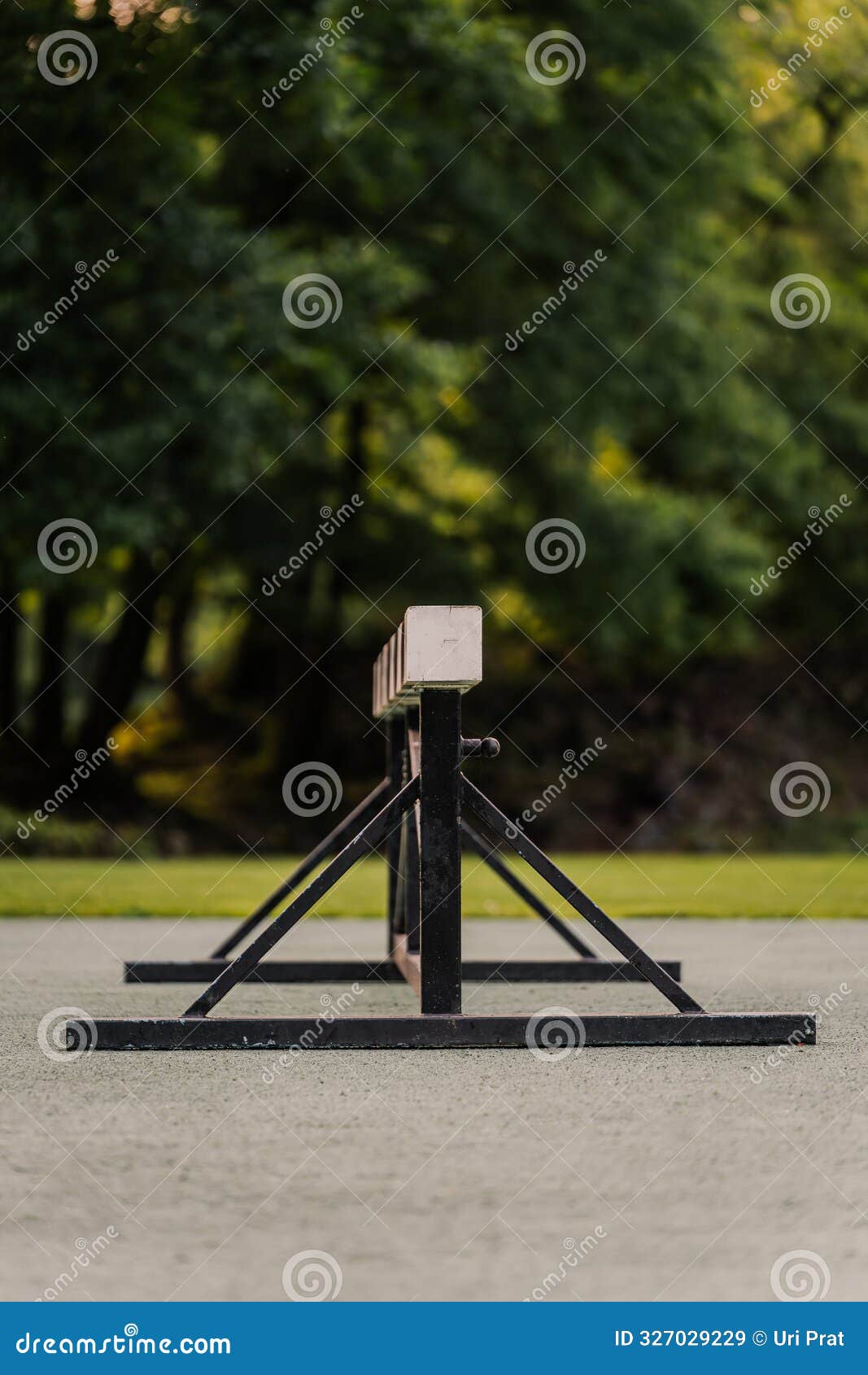 Vertical Shot of Athletics Obstacle Course with Copy Space Stock Image ...