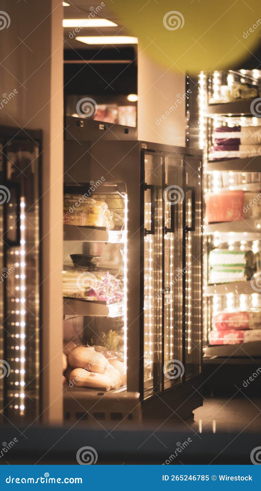 Vertical Shot of a Bakery at Night Full of Cakes Editorial Image ...