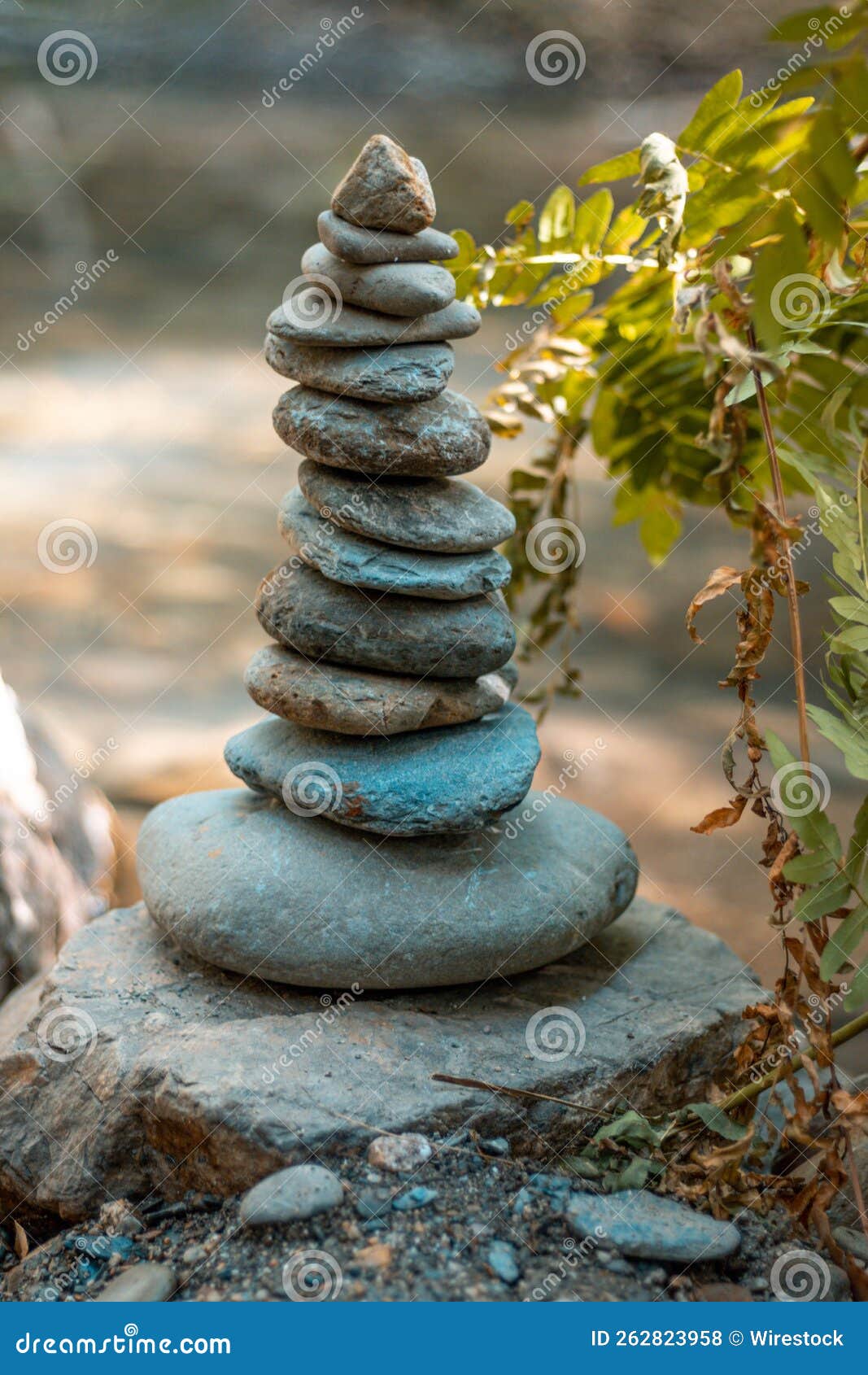 Vertical Shot of Balancing Rocks in Nature Stock Photo - Image of ...