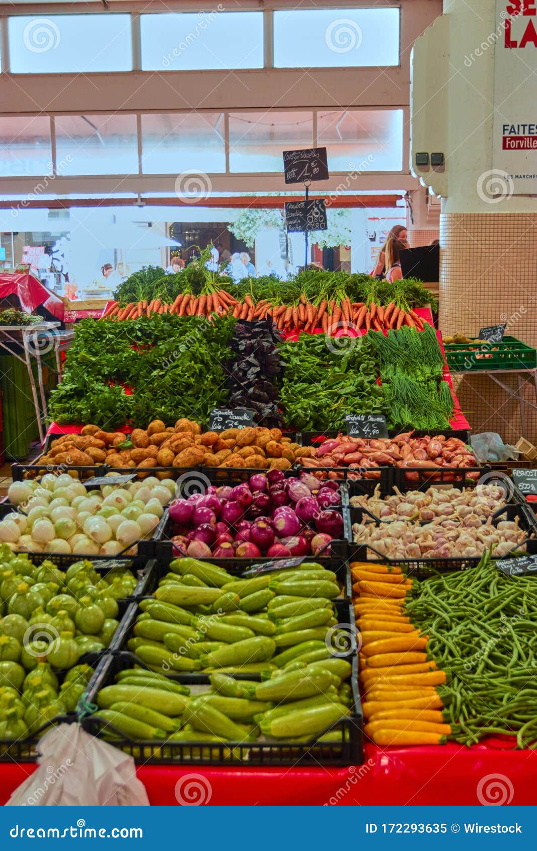Vertical Shot of the Bazaar Full of Different Vegetables Editorial ...