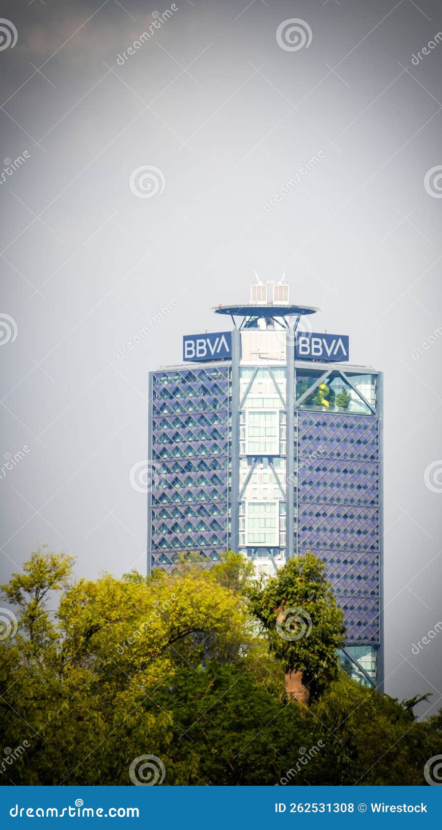Vertical Shot of the BBVA Tower in Mexico Editorial Stock Photo - Image of modern, urban: 262531308