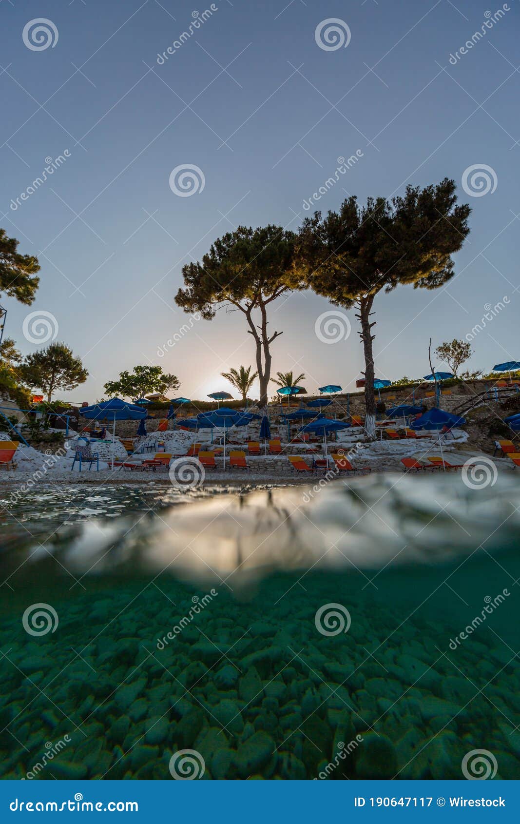 Vertical Shot of the Beautiful Beach by the Calm Ocean Captured in ...