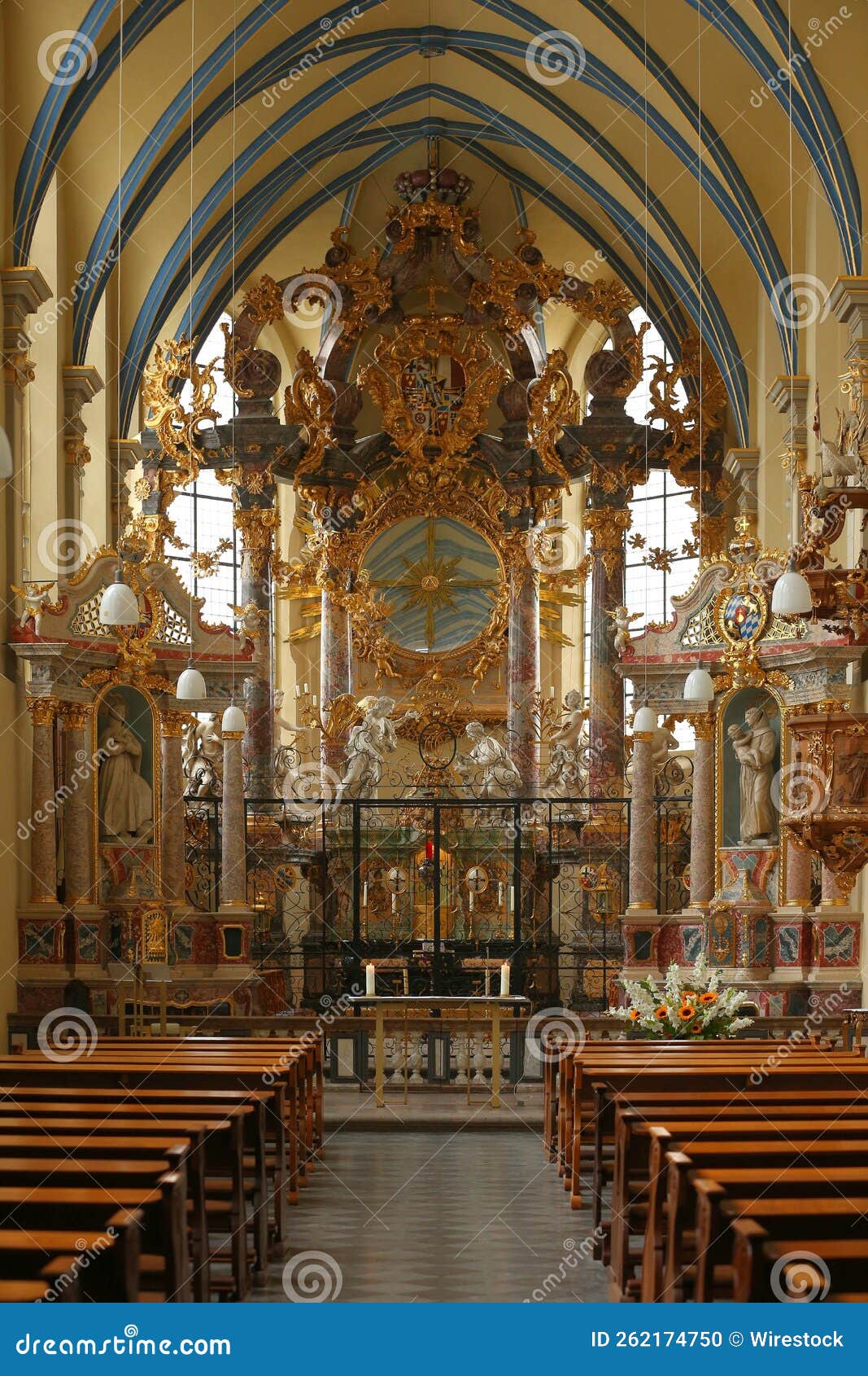 Vertical Shot of a Beautiful Church Interior Stock Photo - Image of ...