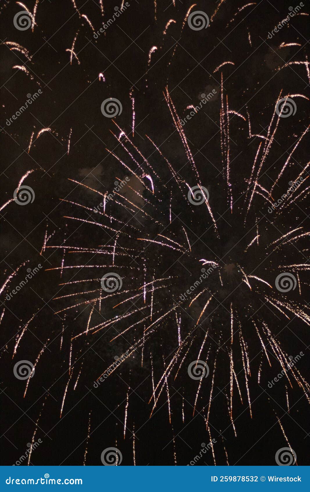 Vertical Shot of Beautiful Fireworks at Night Stock Photo - Image of ...