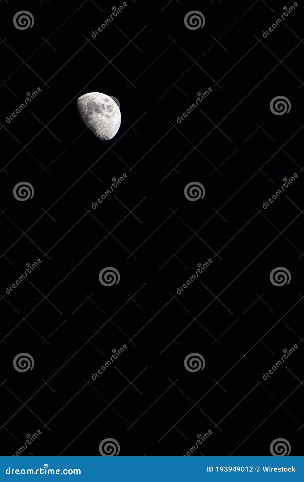 Vertical Shot of the Beautiful Moon in the Night Sky Stock Photo ...