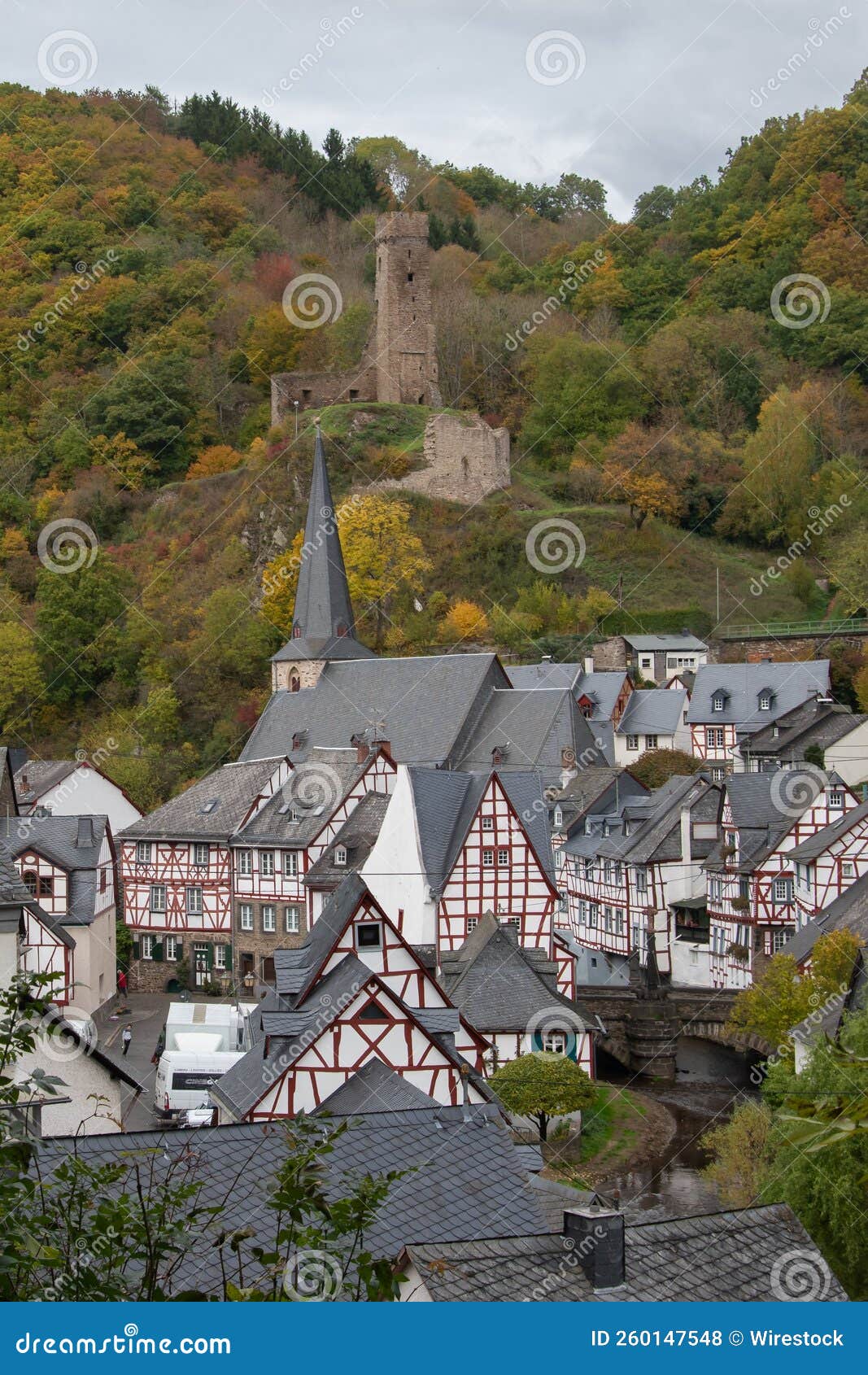 Vertical Shot of the Beautiful Mountain Range Eifel in Germany Stock ...