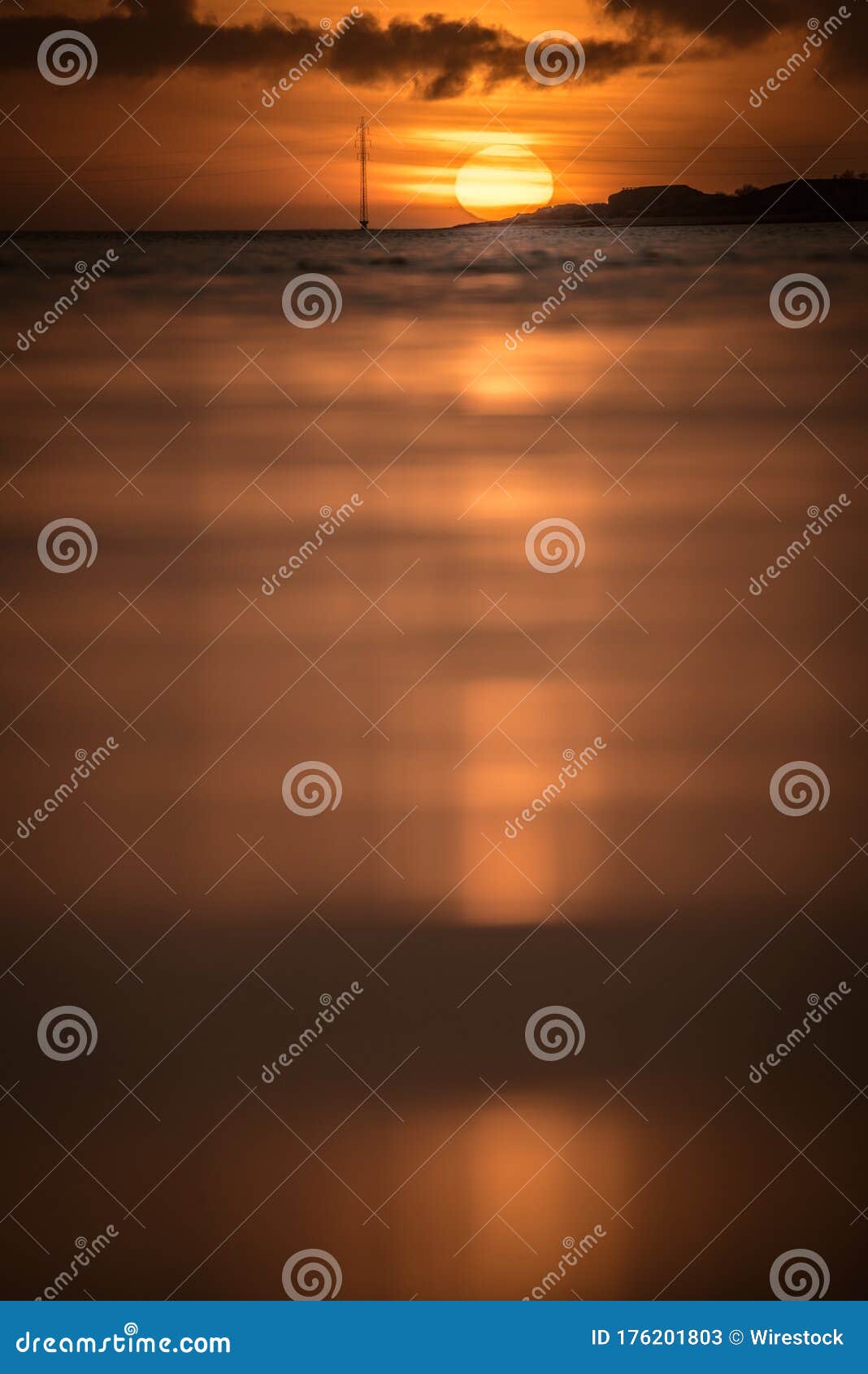 Vertical Shot of Beautiful Scenery of Sunset in the Sky Stock Image ...