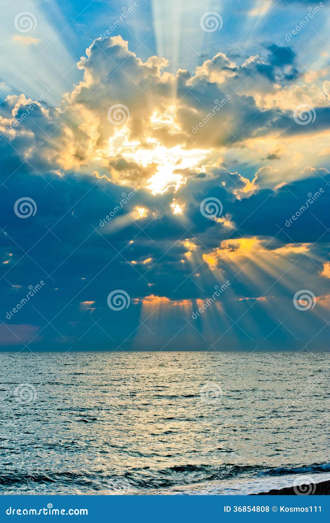 Vertical Shot of a Beautiful Sky with Sun Rays Stock Photo - Image of ...