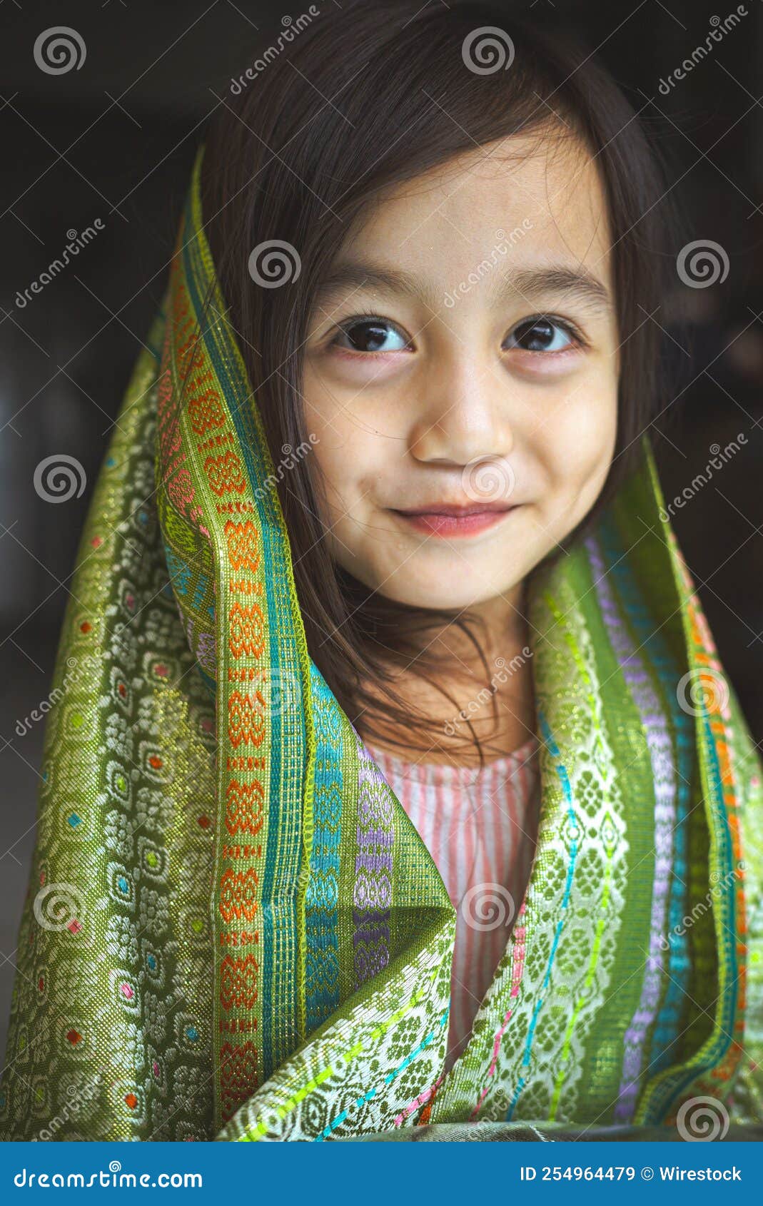 Vertical Shot of a Beautiful Small Girl Smiling Stock Image - Image of ...