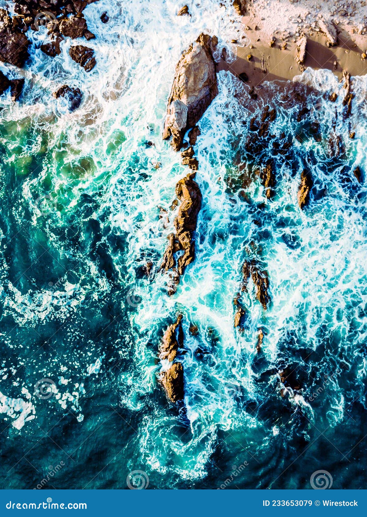 Vertical Shot of Beautiful Splashing Sea Waves and Cliffs Stock Image ...