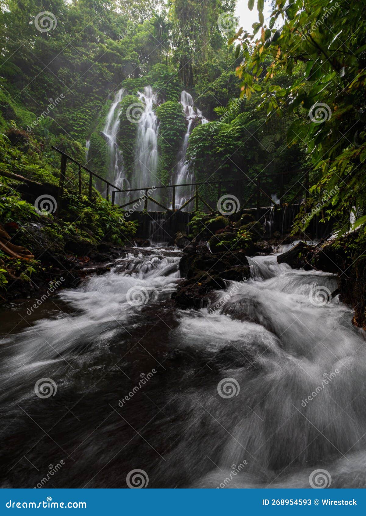 Vertical Shot of Beautiful Waterfalls in Bali Stock Image - Image of ...
