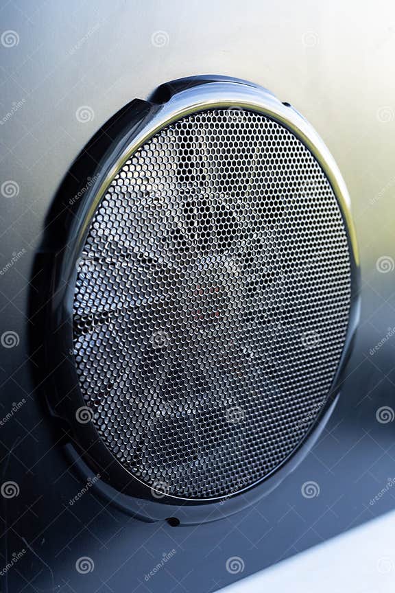 Vertical Shot of a Big Cooling Fan on a Computer Black Case Stock Photo ...