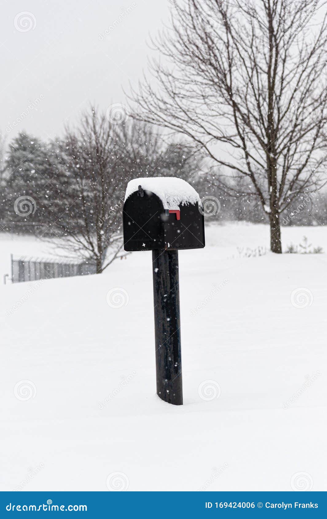 Snow Covered Mail Box stock photo. Image of mailbox - 169424006