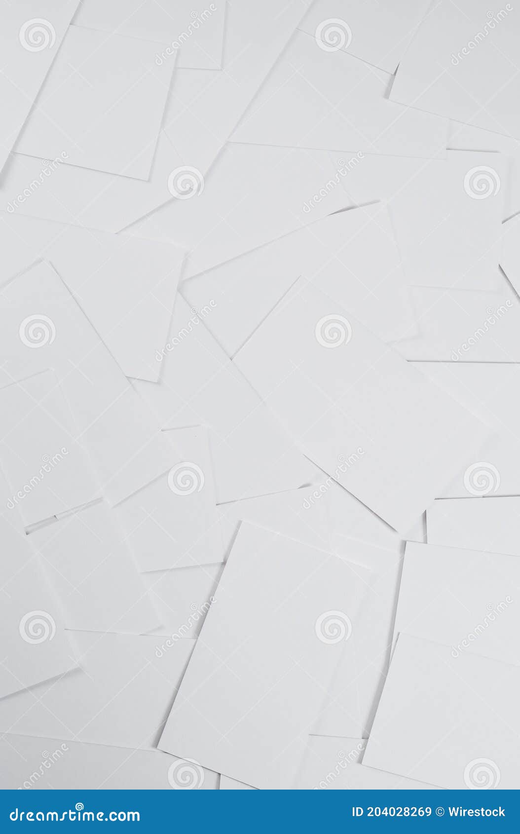 Vertical Shot of Blank Papers on a Surface Stock Image - Image of ...