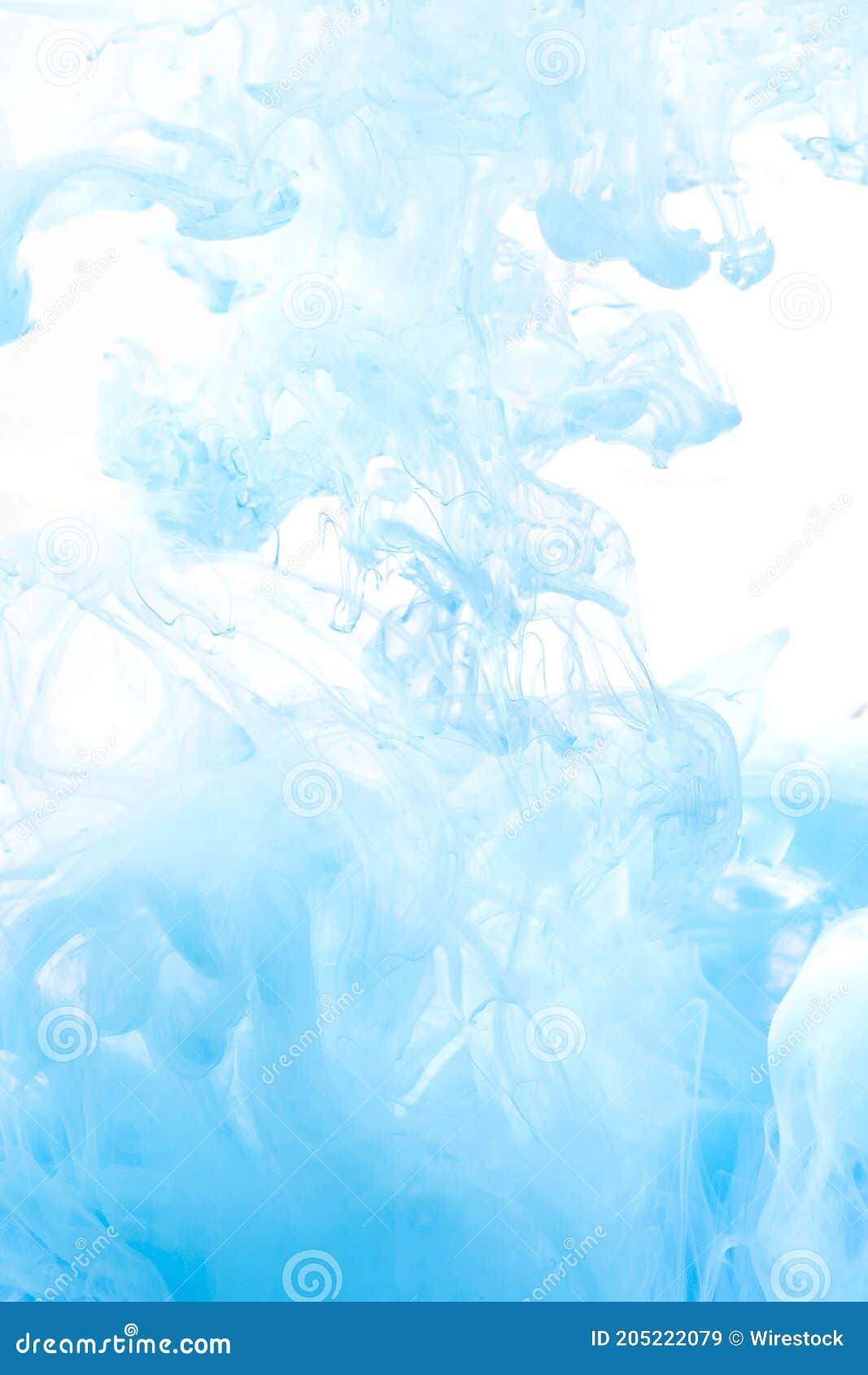 Vertical Shot of Blue Ink in the Water Stock Image - Image of texture ...