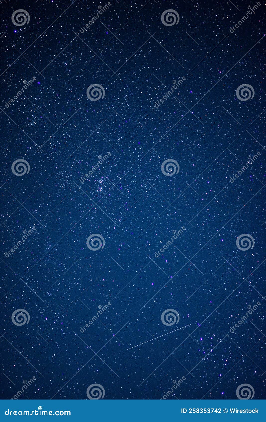 Vertical Shot of a Blue Starry Night Stock Photo - Image of beautiful ...
