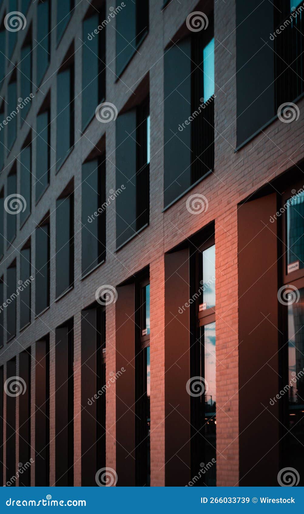 Vertical Shot of Brick Panel Exterior Foundations of a Building Stock ...