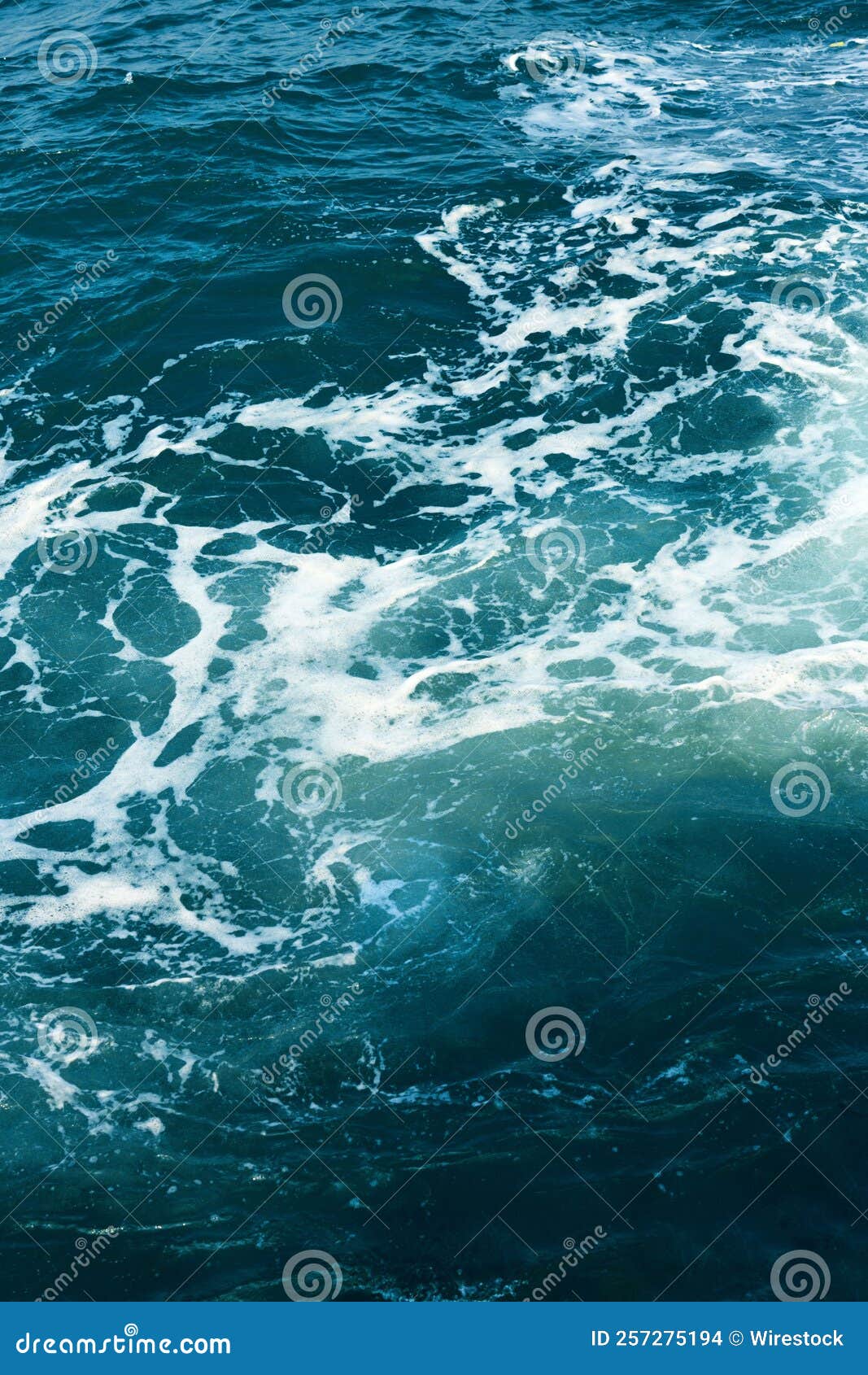 Vertical Shot of a Bright Blue Sea Surface Stock Photo - Image of ...