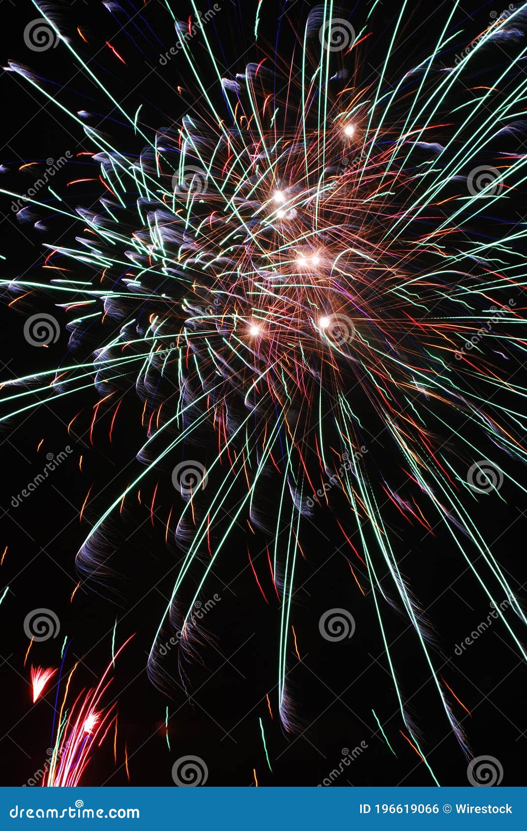 Vertical Shot of Bright Fireworks Show Stock Photo - Image of shiny ...