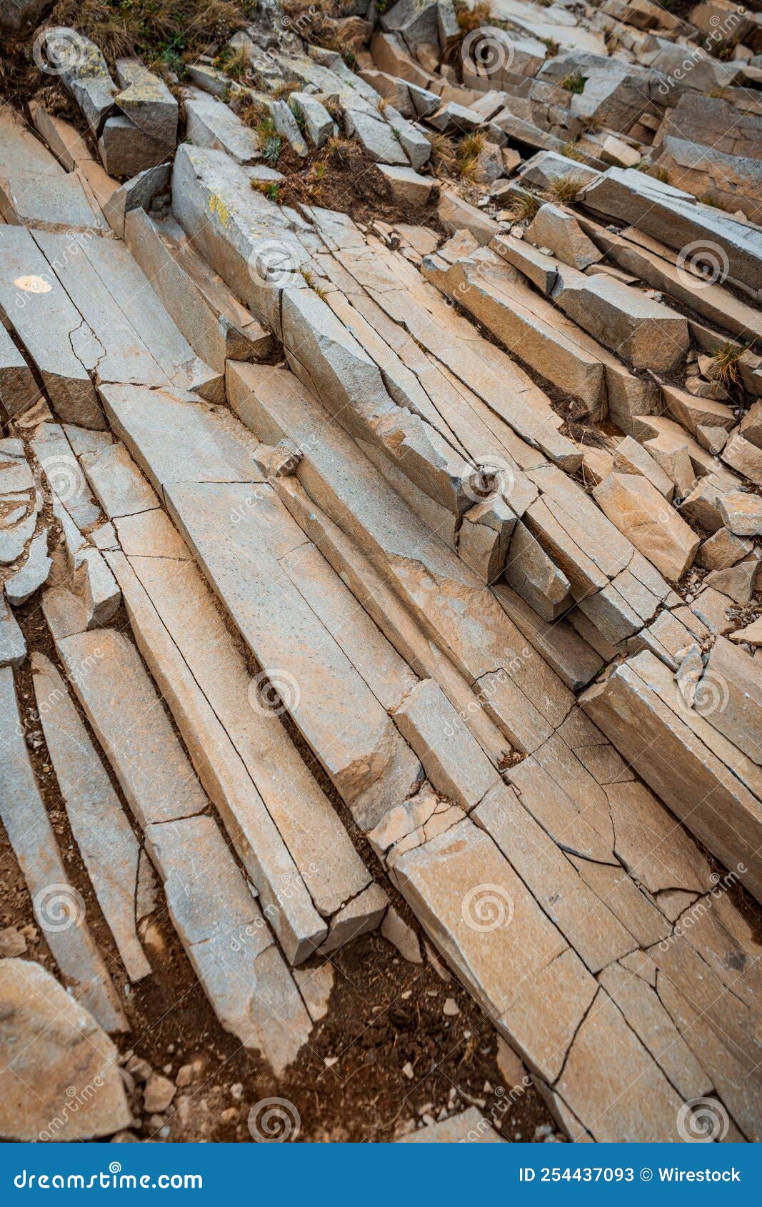 Vertical Shot of Broken Stones on the Ground Stock Image - Image of ...