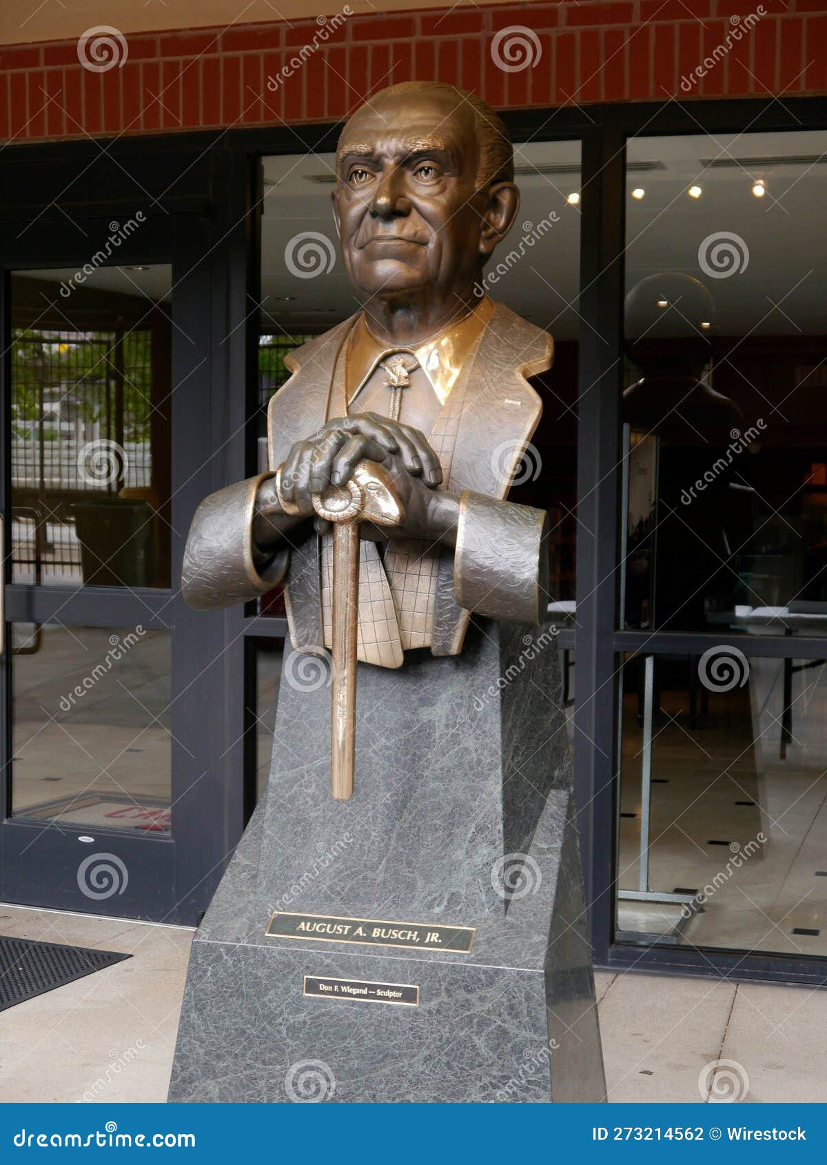 A Vertical Shot of the August a. Busch Statue Editorial Photography ...