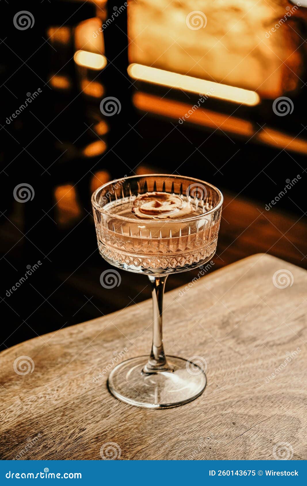 Vertical Shot of a Brown Fancy Cocktail Stock Image - Image of booze ...