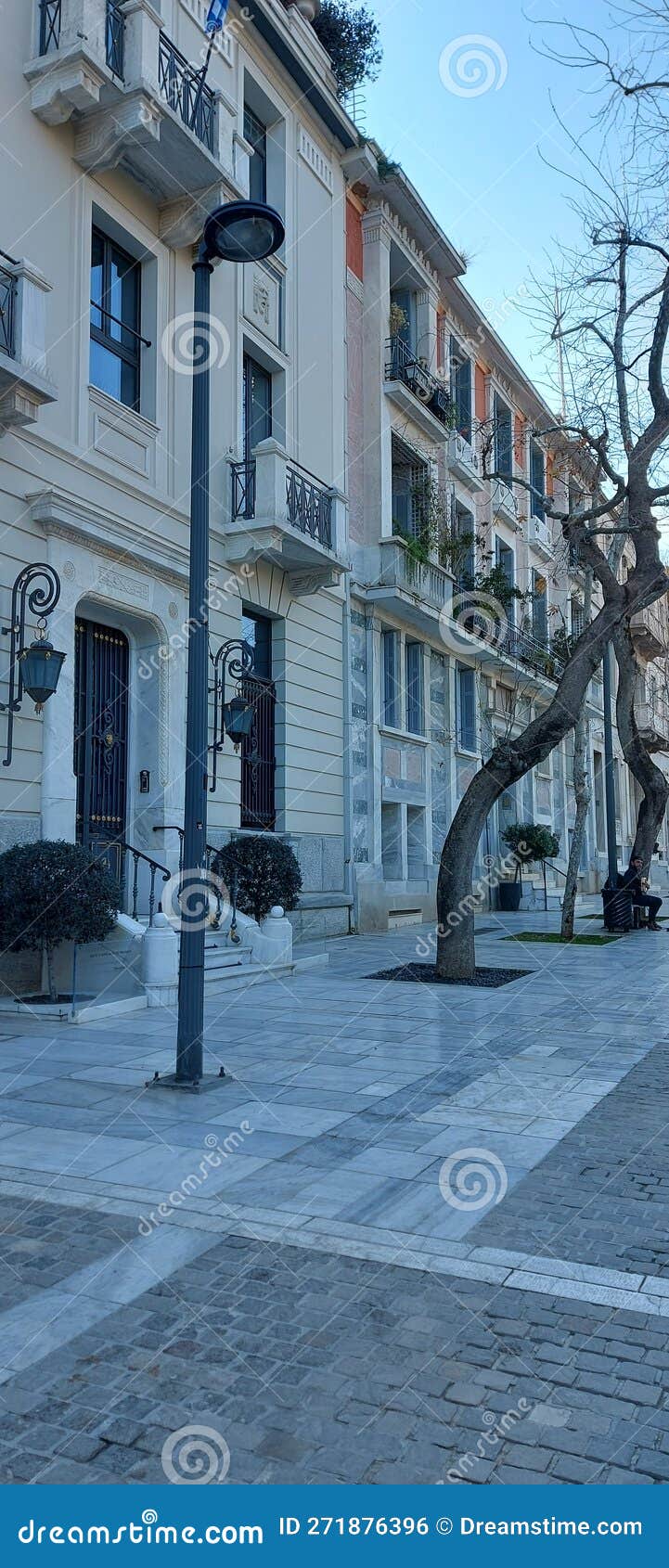 Vertical Shot of Buildings on the Streets of Athens, Greece. Editorial ...