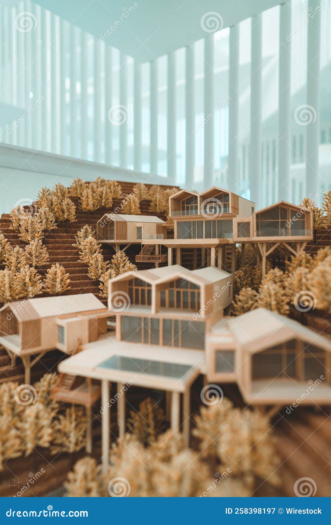 Vertical Shot of Cardboard Building Models Editorial Photography ...