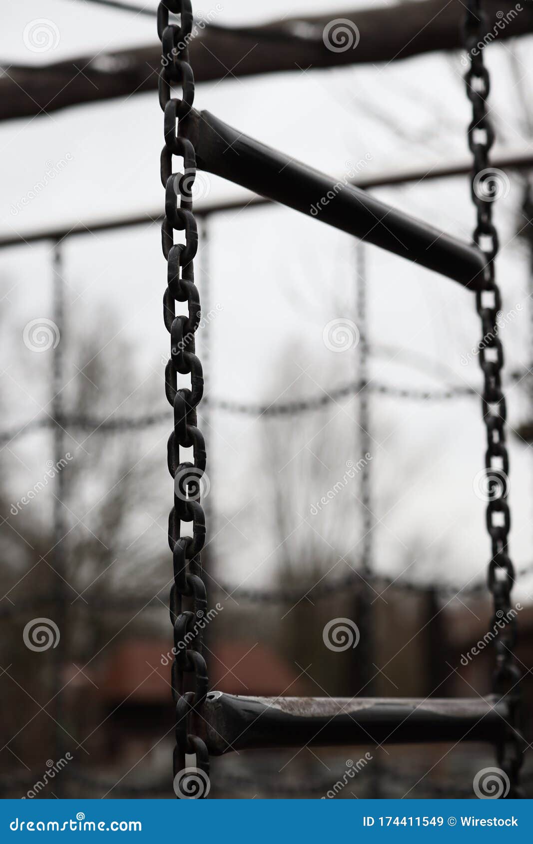 Vertical Shot of a Chain Ladder in the Park Stock Image - Image of ...