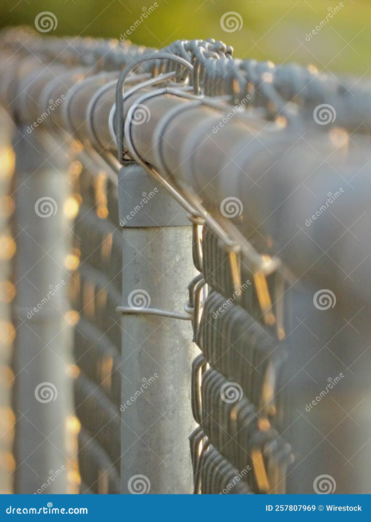 Vertical Shot of Chain Link Metal Fence Stock Image - Image of link ...