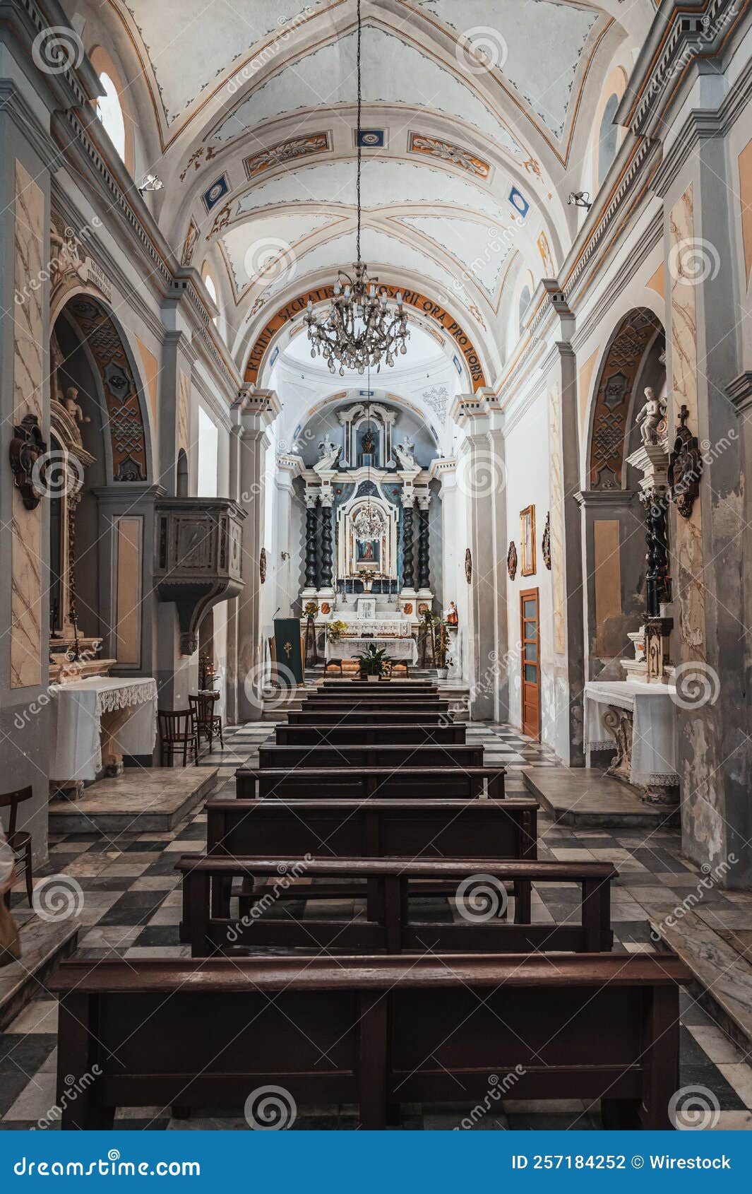 Vertical Shot of the Church Interior Stock Photo - Image of building ...