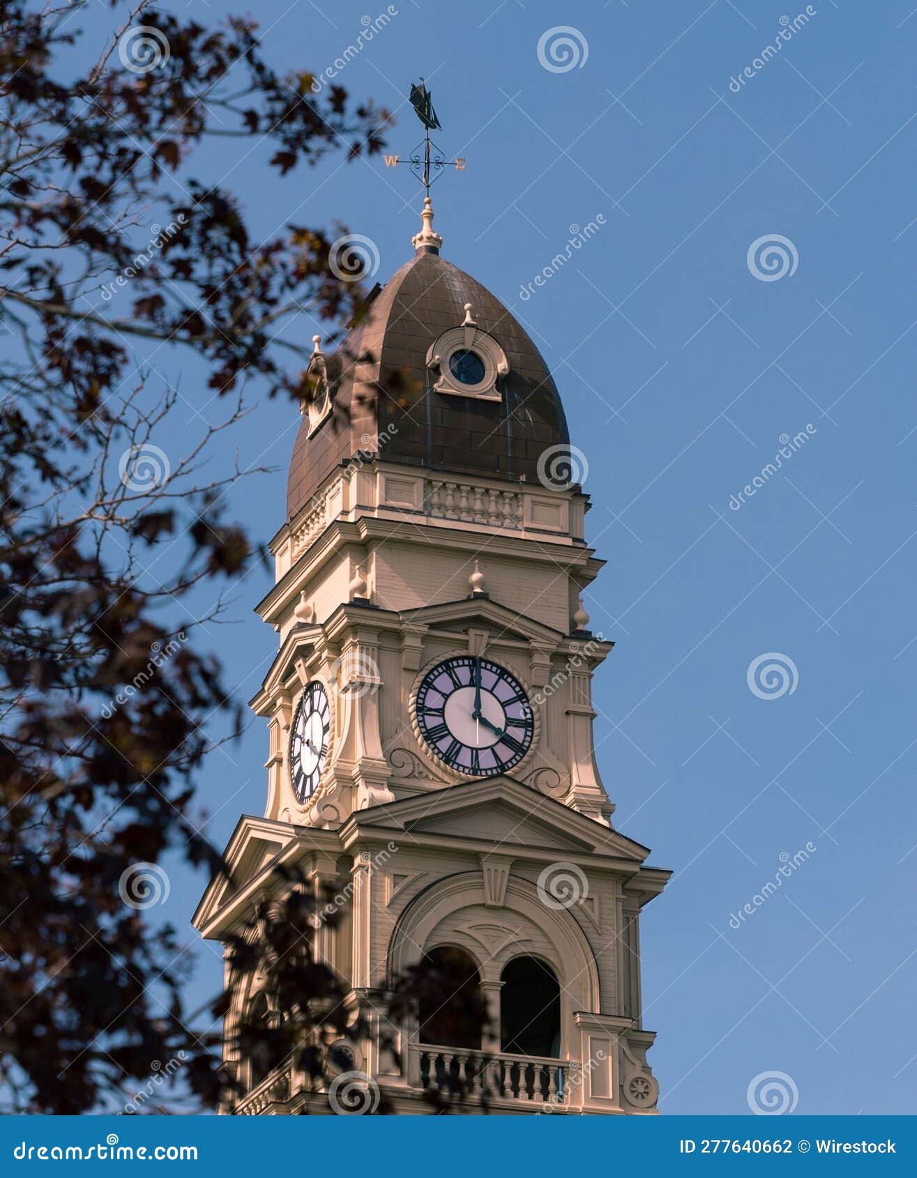 Vertical Shot of the Clock Tower in Gloucester, Massachusetts Stock Photo - Image of ...