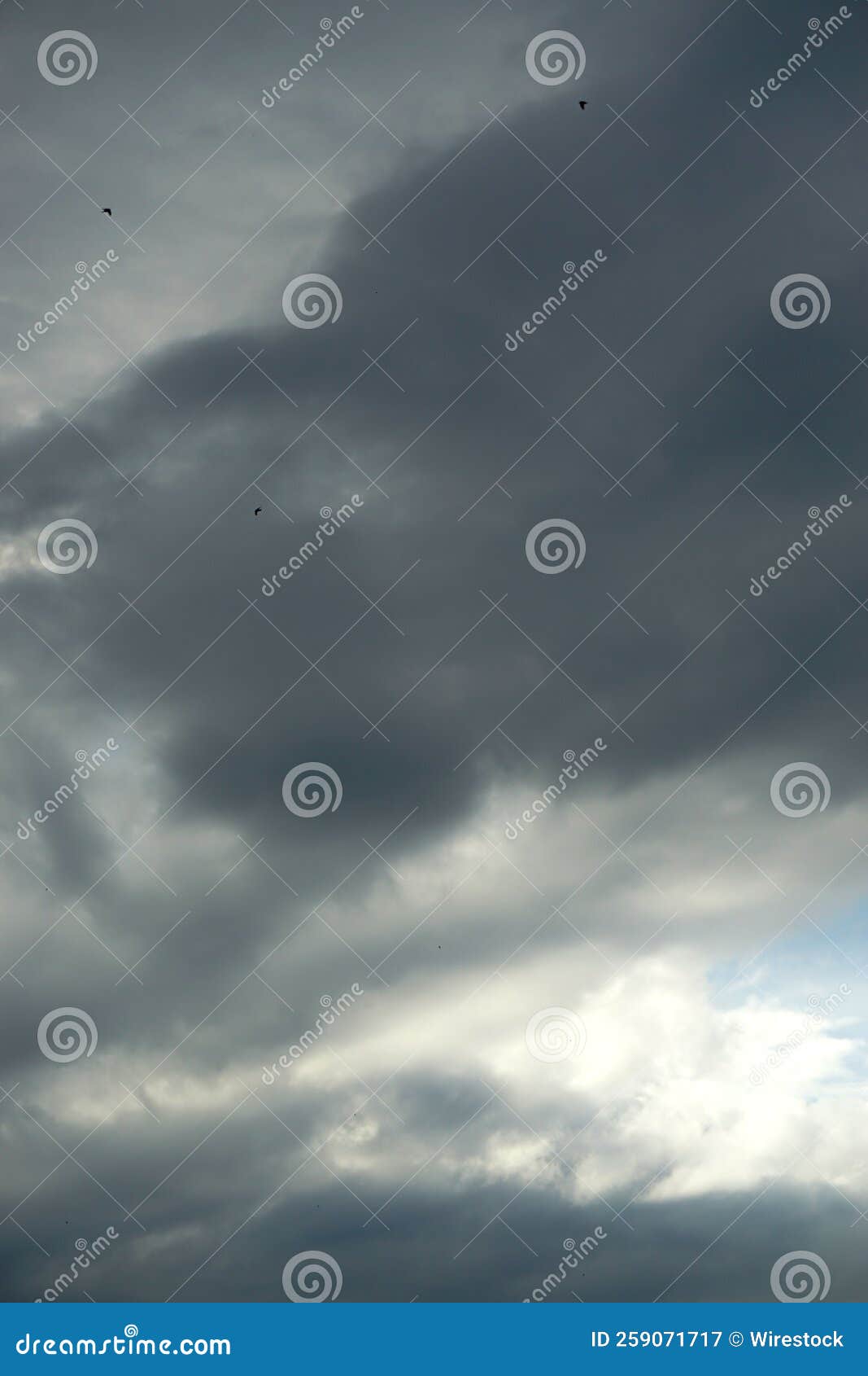 Vertical Shot of Cloudscape with Dark Clouds in the Atmosphere in ...