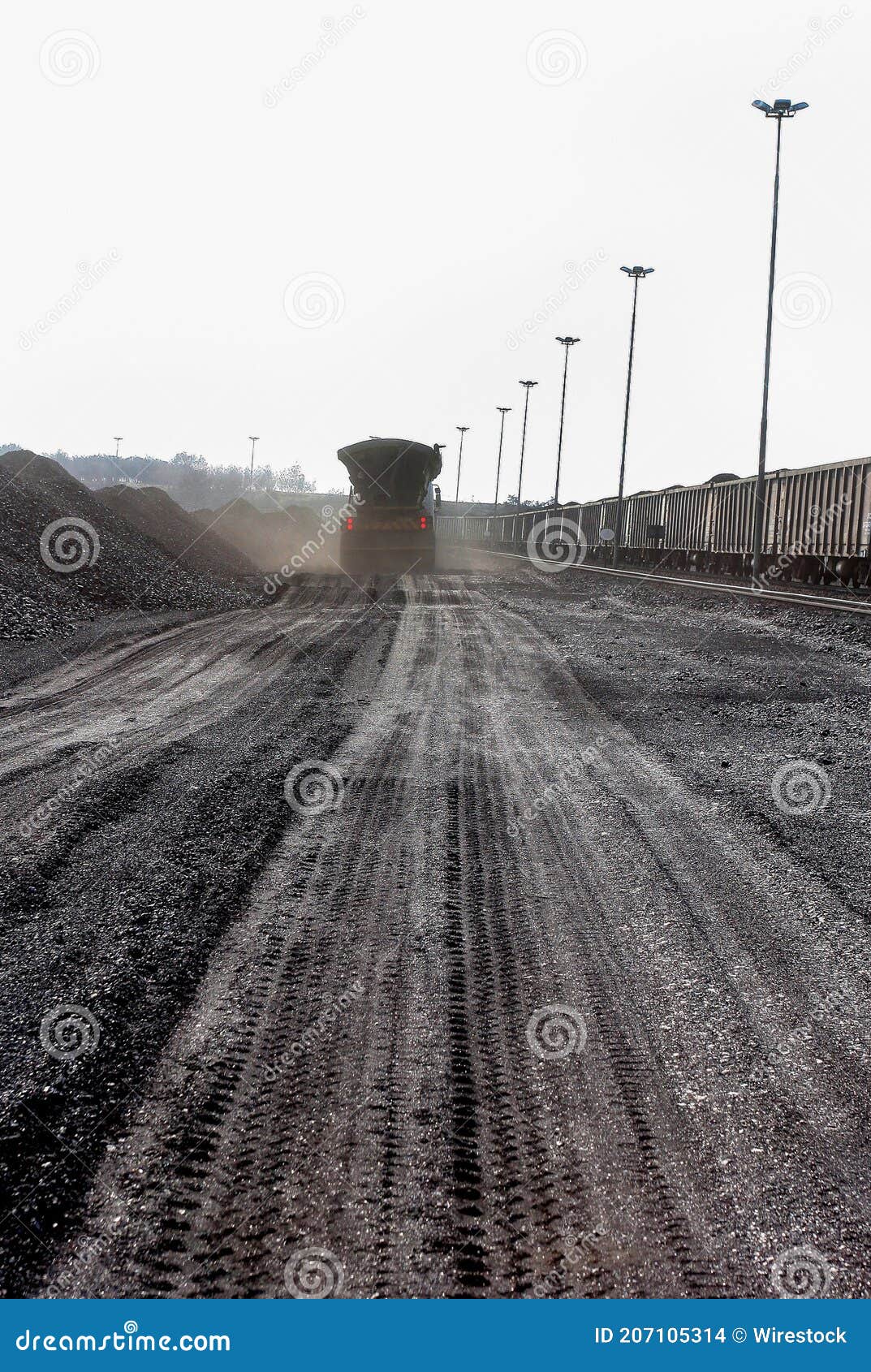Vertical Shot of the Coal Mining Process in South Africa Stock Photo ...