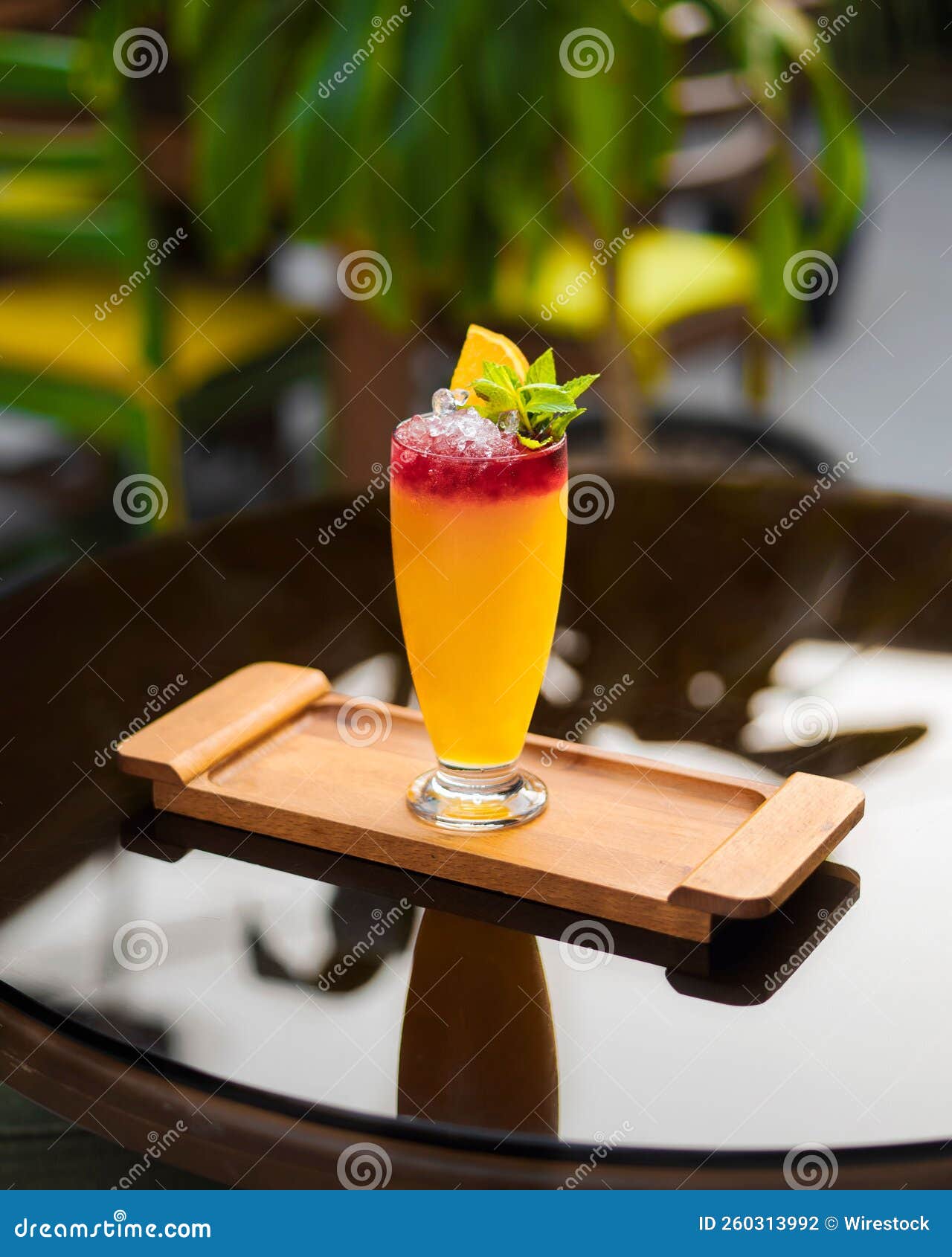 Vertical Shot of the Cocktail on a Table Stock Photo - Image of table ...