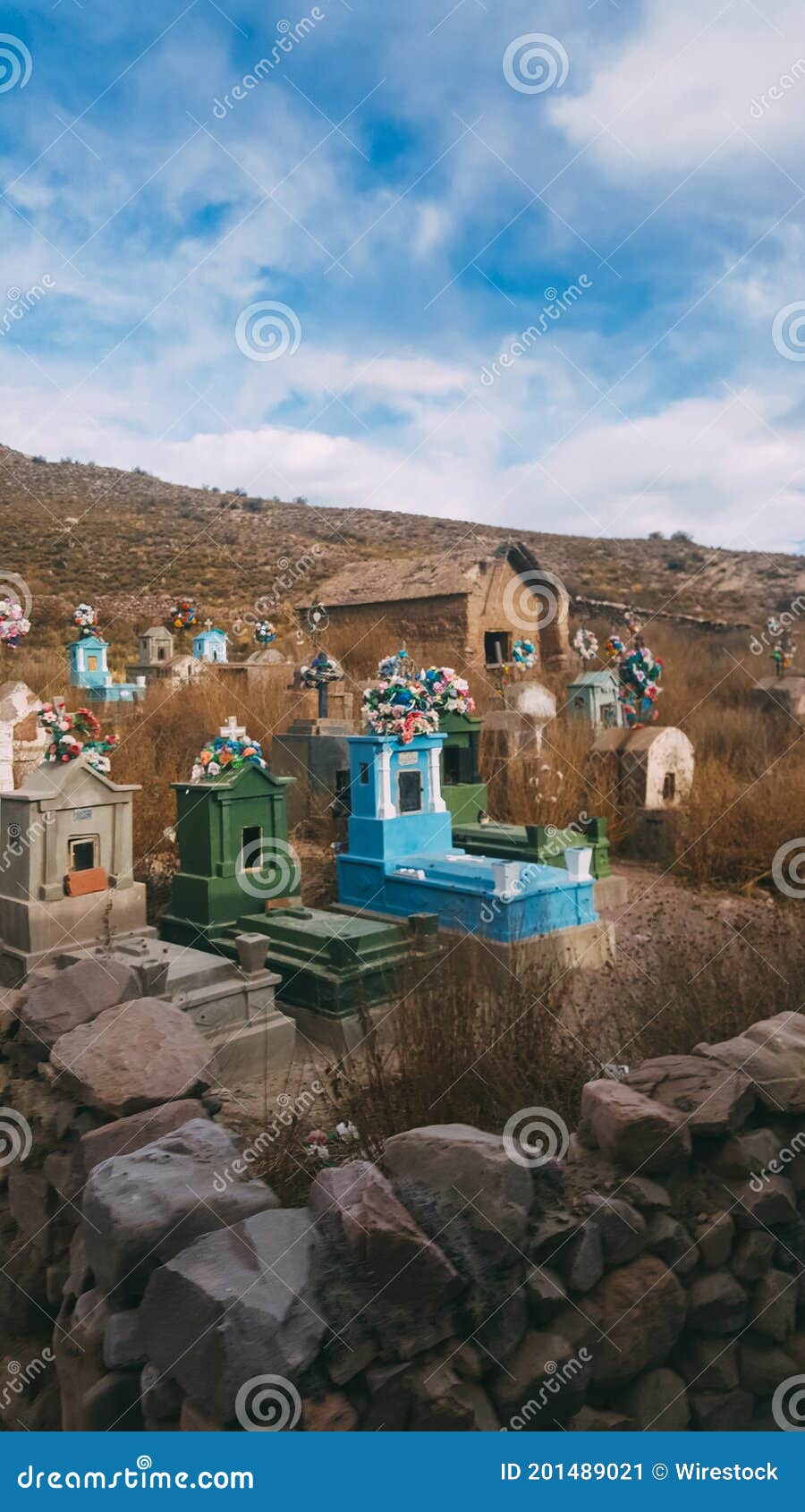 Vertical Shot of Colorful Cemeteries in Bolivia Editorial Photo - Image ...