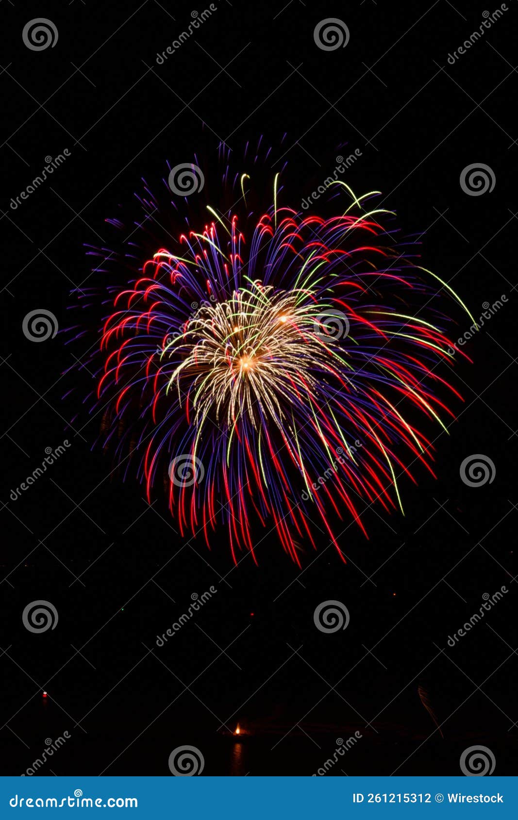 Vertical Shot of Colorful Fireworks Stock Photo - Image of night, light ...