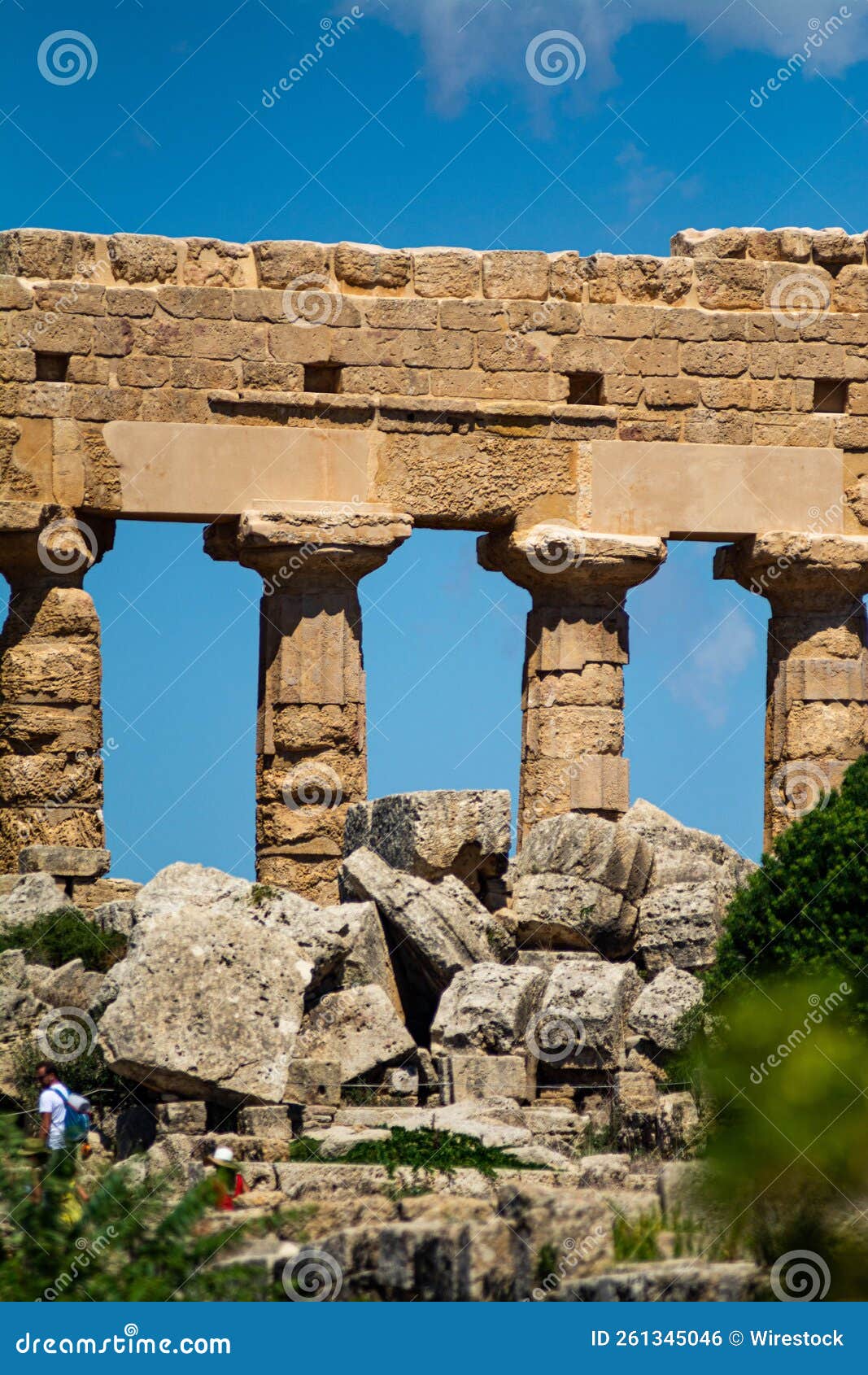 Vertical Shot of Columns of Temple E at Selinus in Sicily, Also Known ...