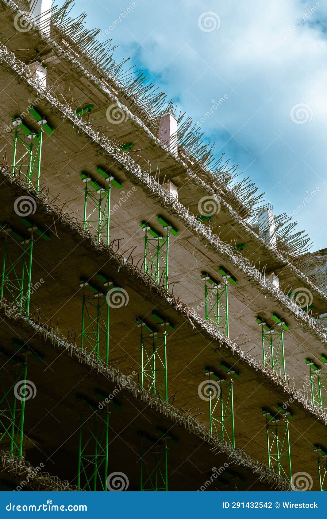Vertical Shot of a Construction Site with a Large Building ...