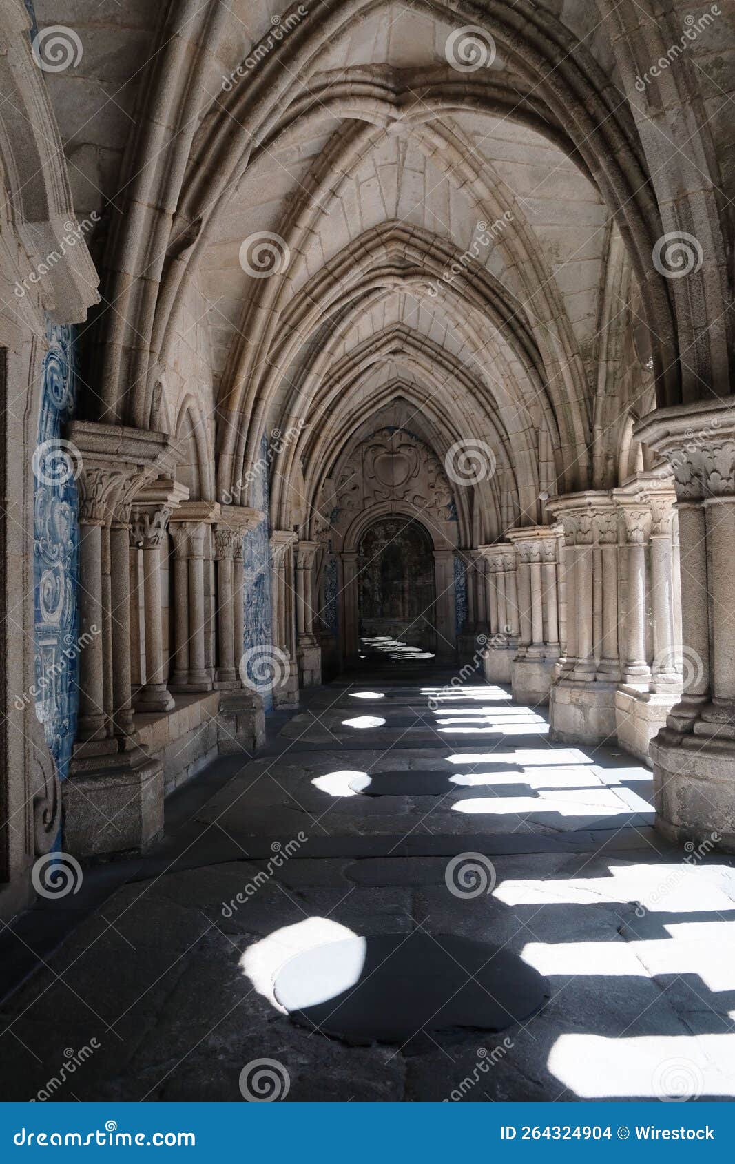 Vertical Shot of a Corridor of a Cathedral Stock Photo - Image of ...