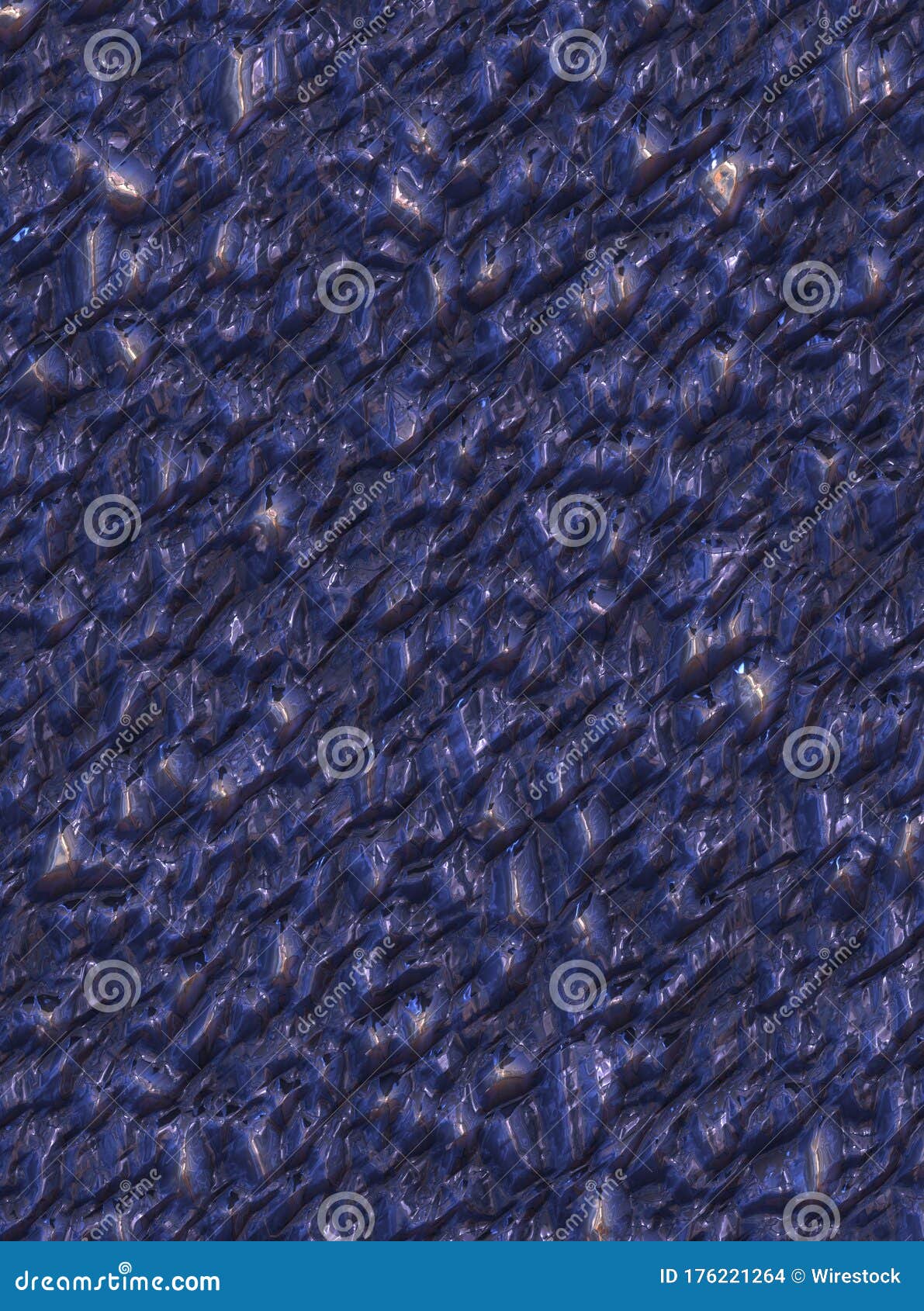 Vertical Shot of a Dark Blue Rough Surface with Pointy Patterns Stock ...