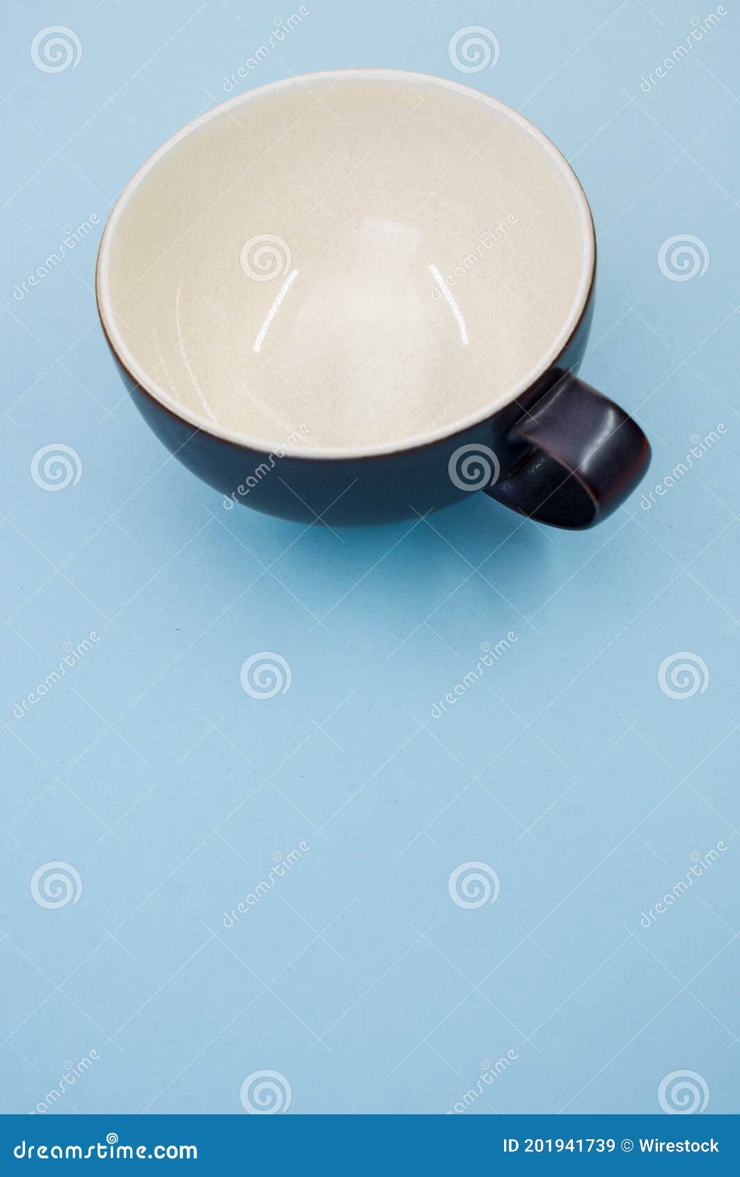 Vertical Shot of a Dark Blue and White Cup Stock Image - Image of ...